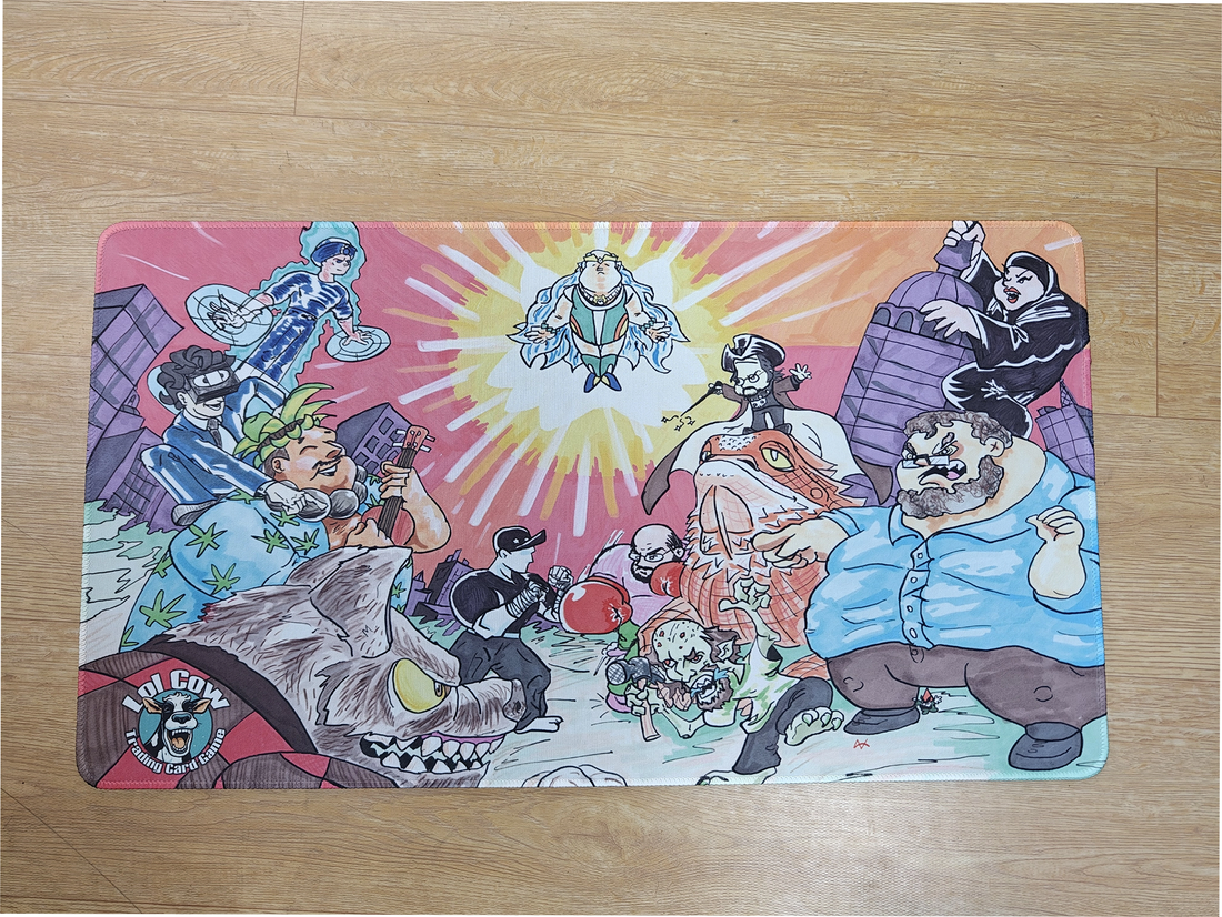 LolCow TCG 2025 Anniversary Playmat – Sons of Akronia LLC